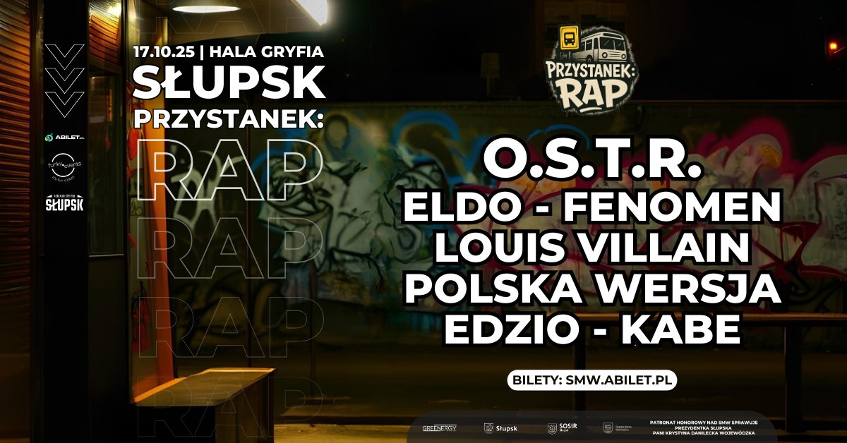 Bilety Przystanek: Rap I Słupsk Music Weekend 2025, 17.10.2025 18:00 Słupsk | abilet.pl